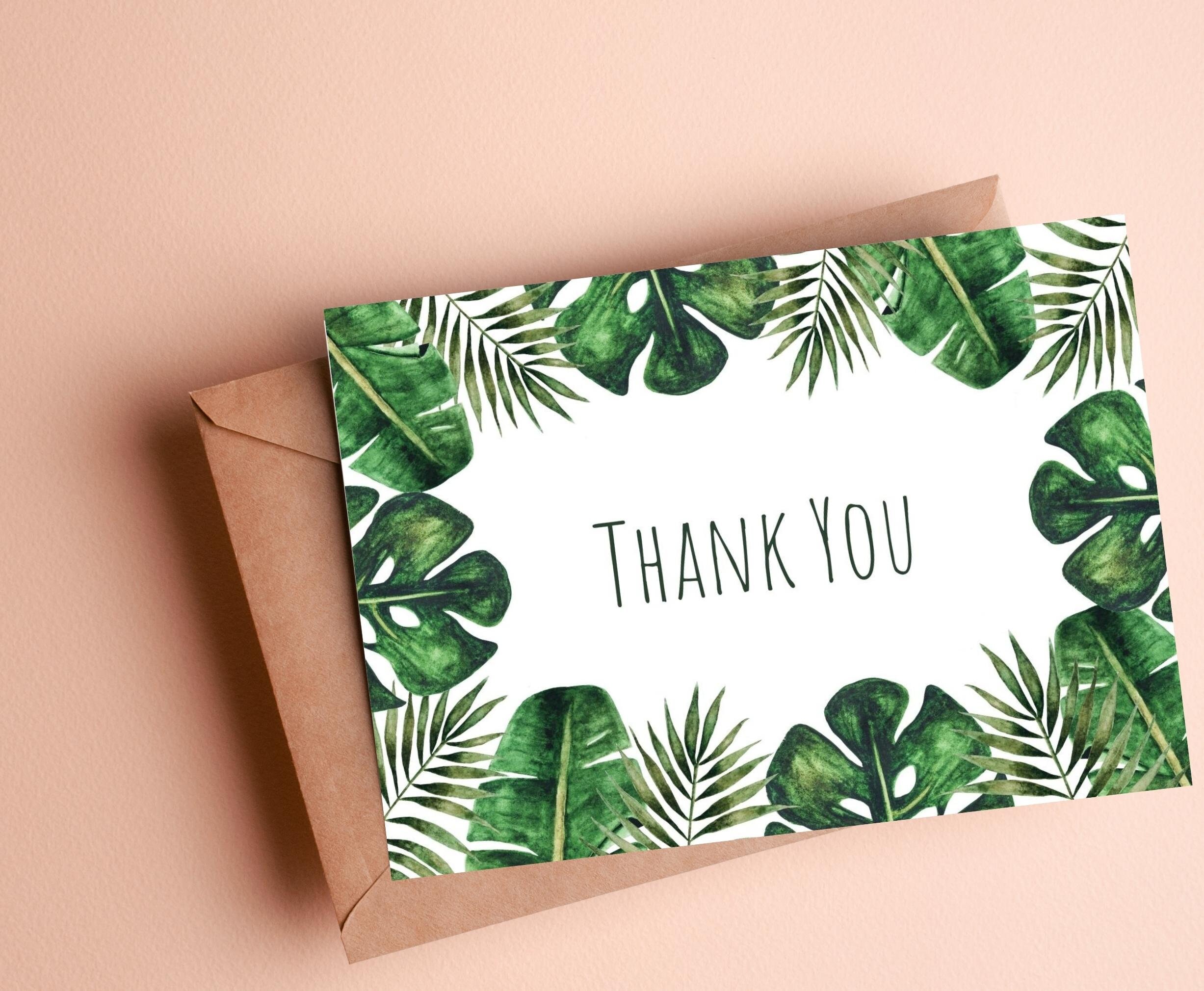 Tropical Thank You Card, Digital Download - Etsy