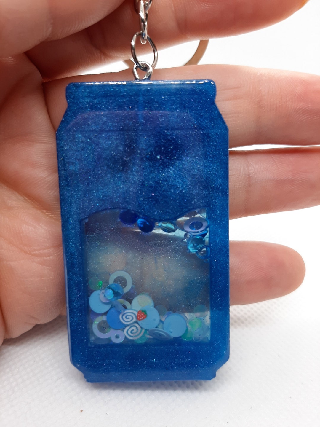 Blue Razz Soda Shaker Charm: Soda Pop Can Keychain Blue Raspberry Yum ...