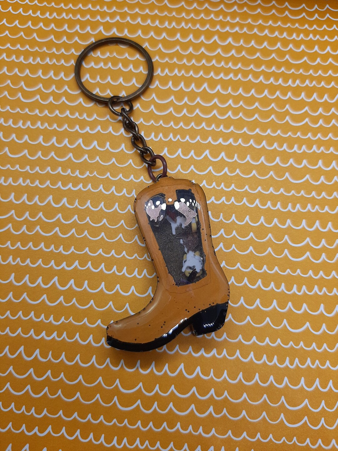 Brown Boot Shaker Charm: Boot Shoe Country Cowboy Cowgirl Cute Handmade ...