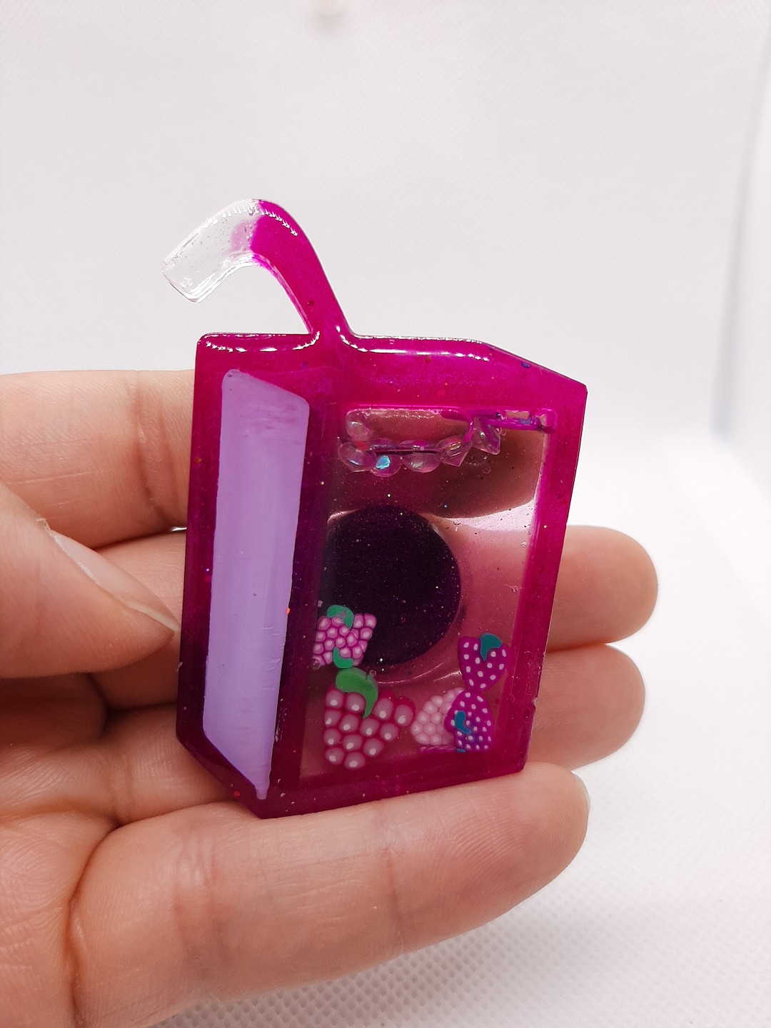 Grape Juice Box Shaker Magnet: Drink Juice Cute Grape Fridge Magnet ...