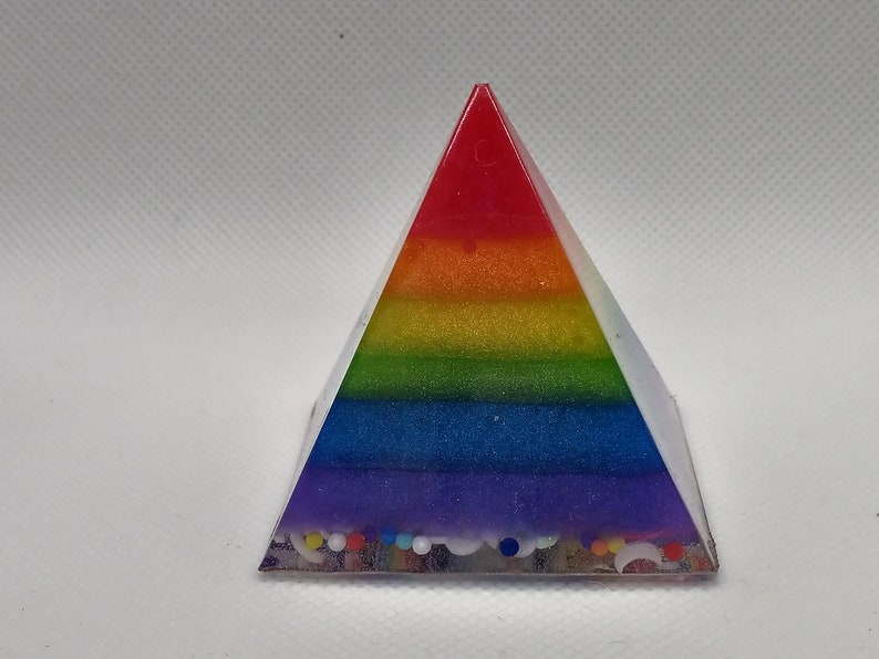 Rainbow Love Mini Pyramid: Decor Paperweight Rainbow Cute Pretty ...
