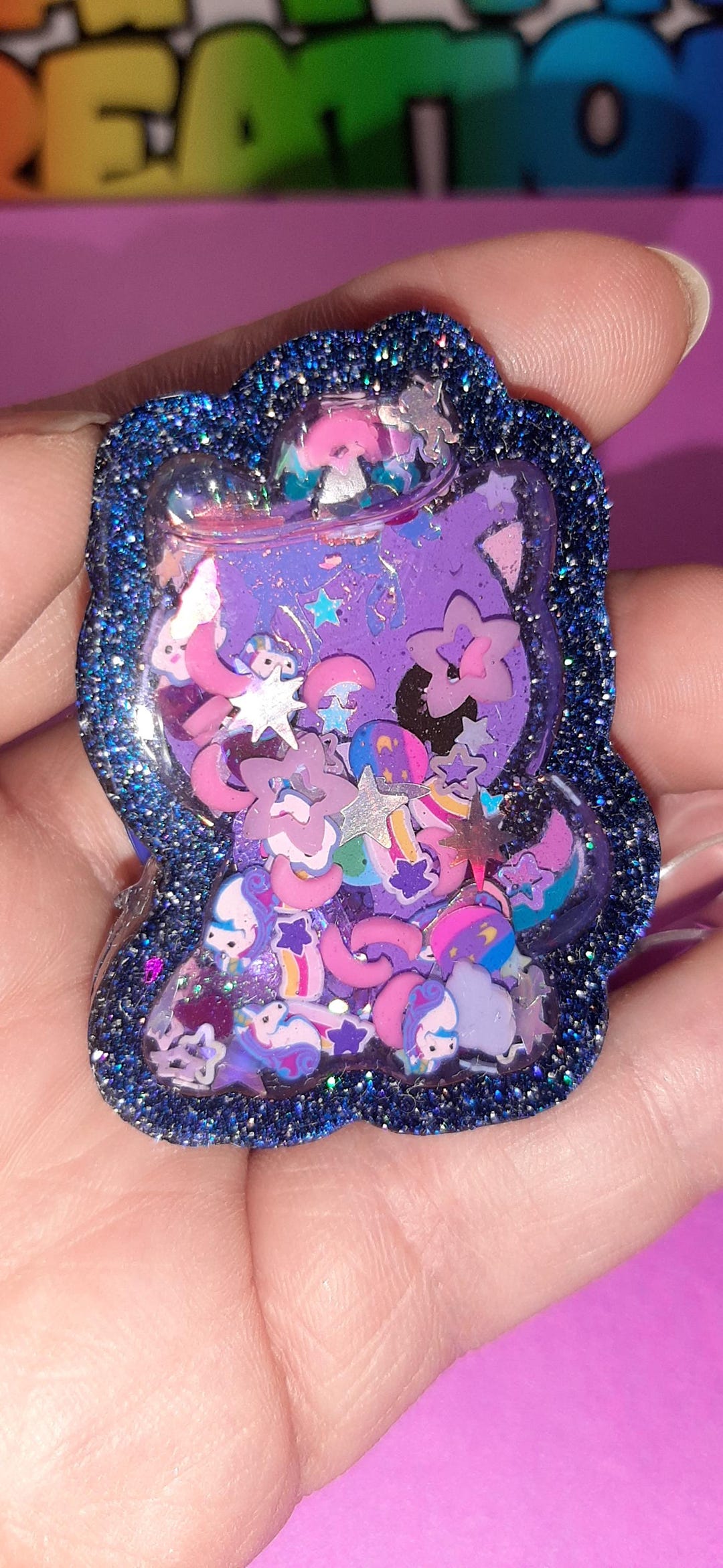 Unicorn Shaker Badge Reels---you Choose. Unicorn Sparkly Pretty ...