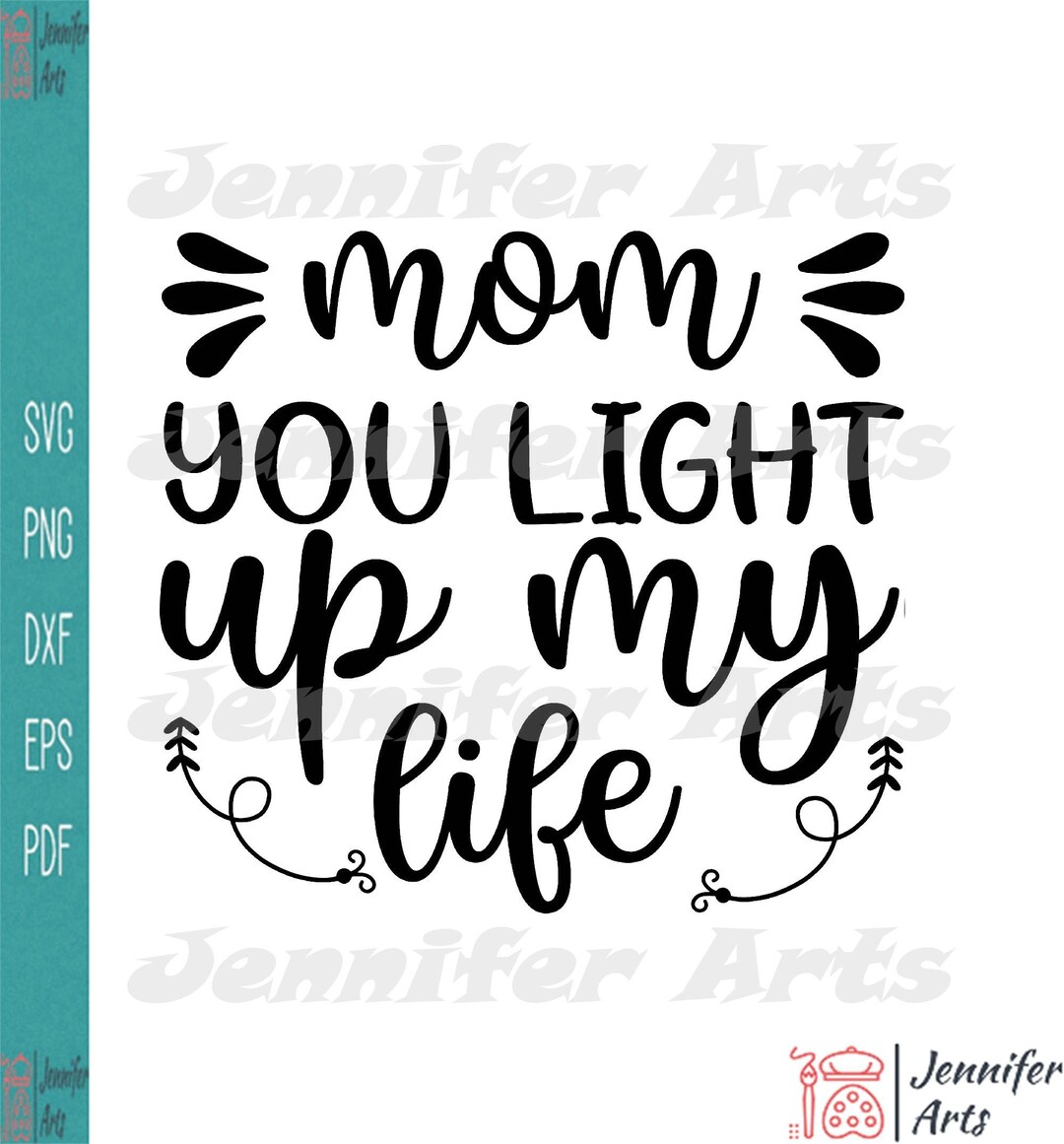Mom You Light up My Life Silhouette Svg - Etsy