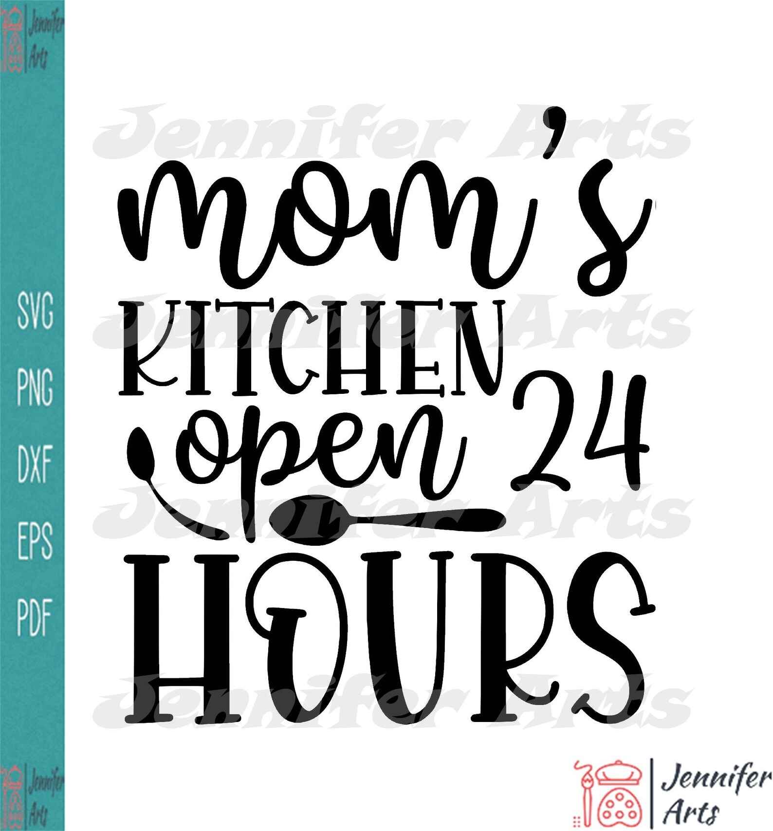 Moms Kitchen Openhours Silhouette Svg | Digital Instant Download for ...