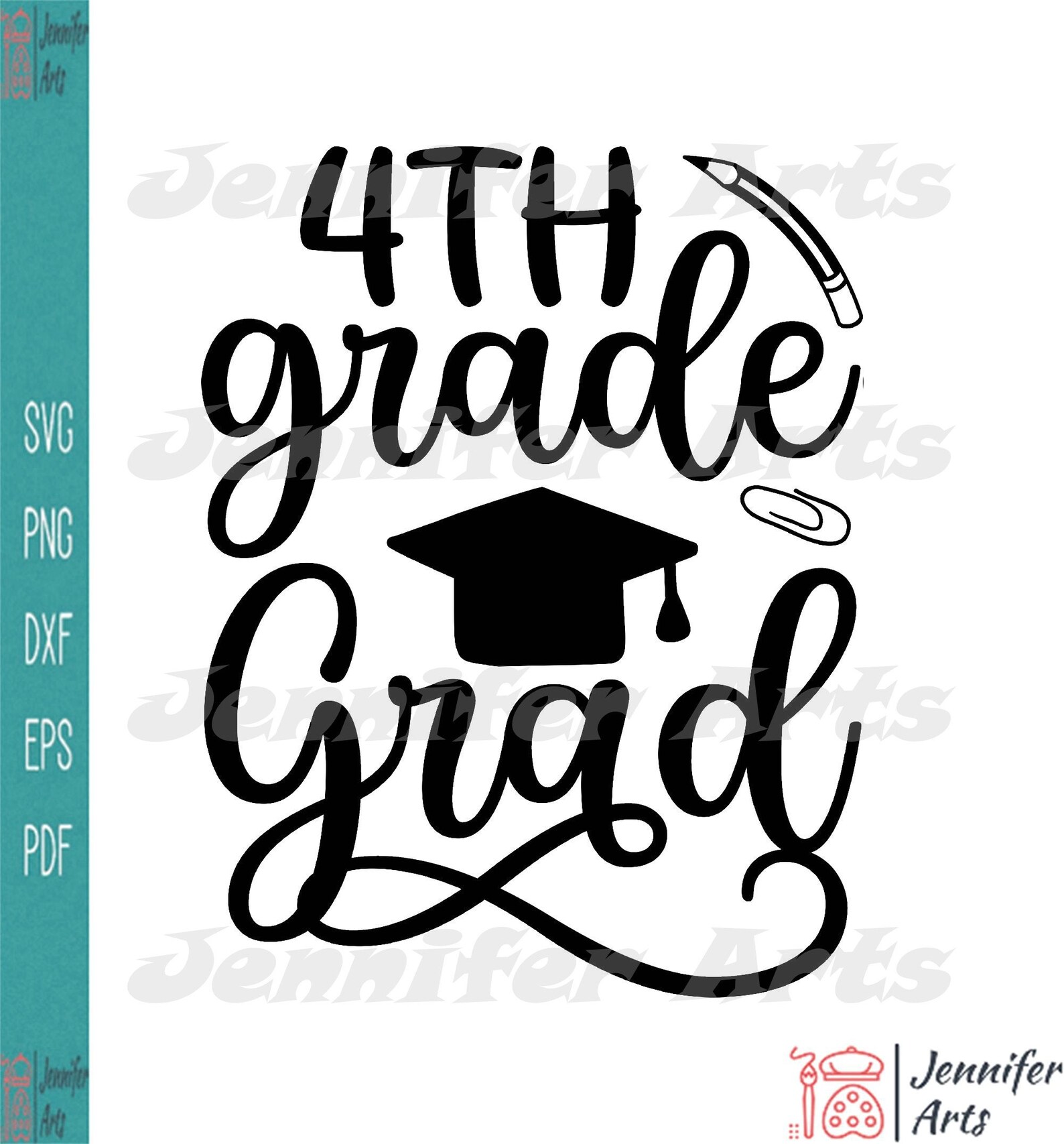 Fourth Grade Grad Silhouette Svg - Etsy