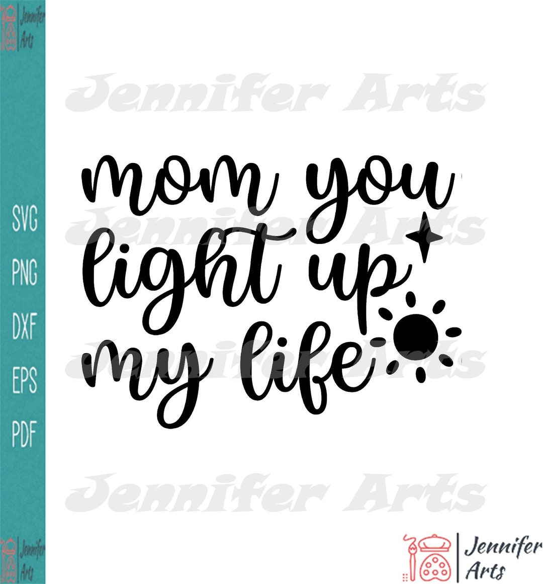 Mom You Light up My Life Silhouette Svg 1 - Etsy