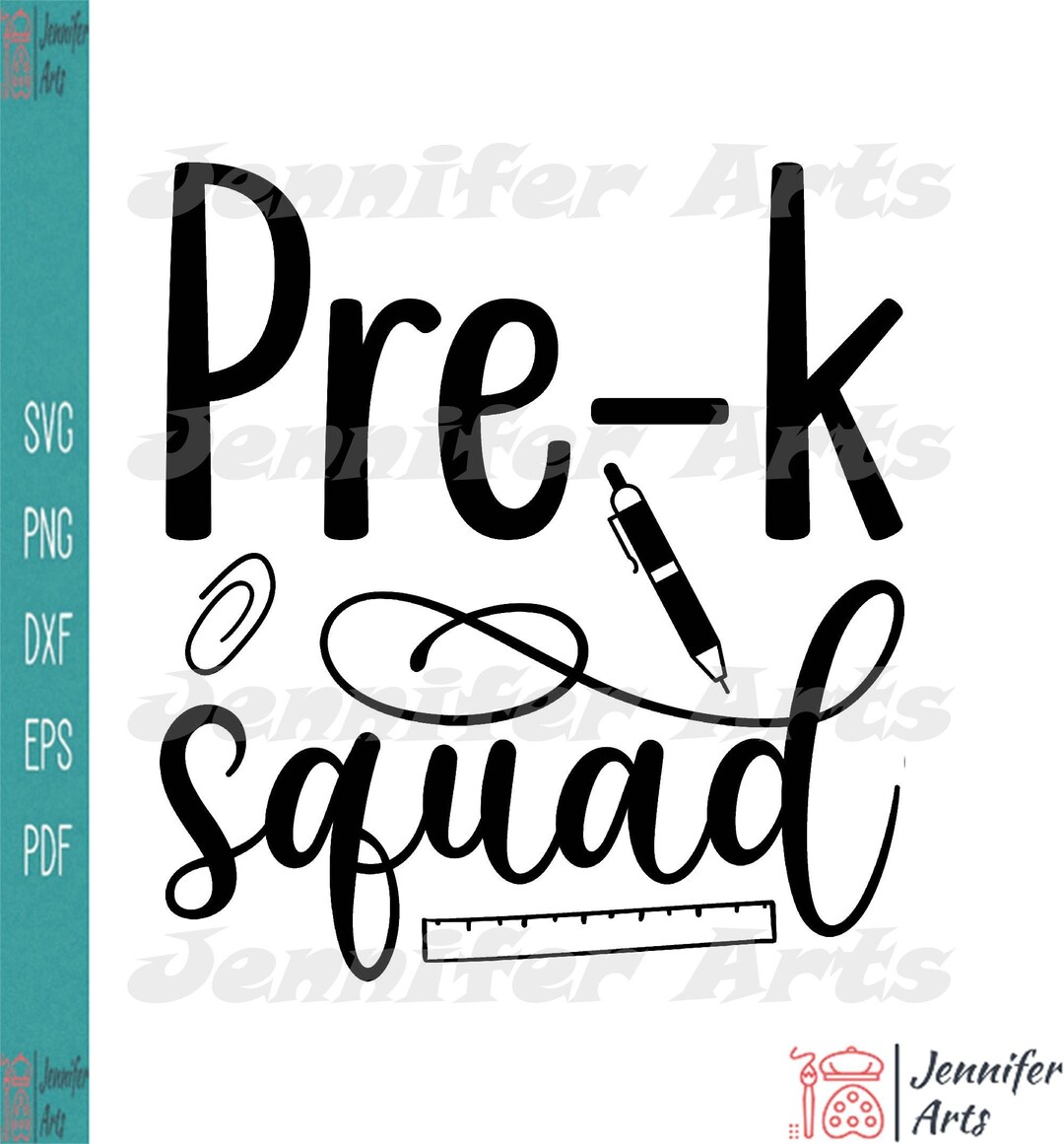 Pre K Squad Silhouette Svg - Etsy