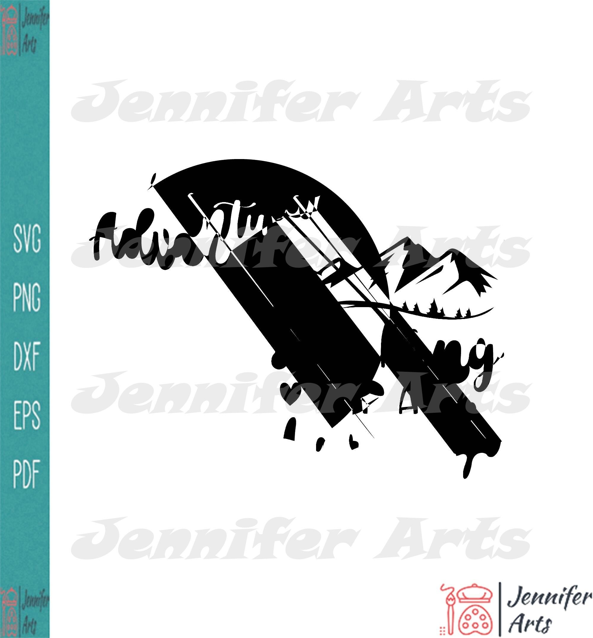 Hitching for an Adventure Silhouette Svg - Etsy