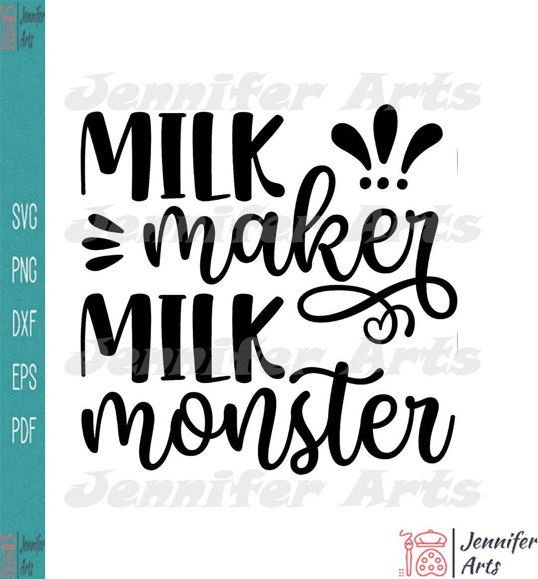 Milk Maker Milk Monster Silhouette Svg - Etsy
