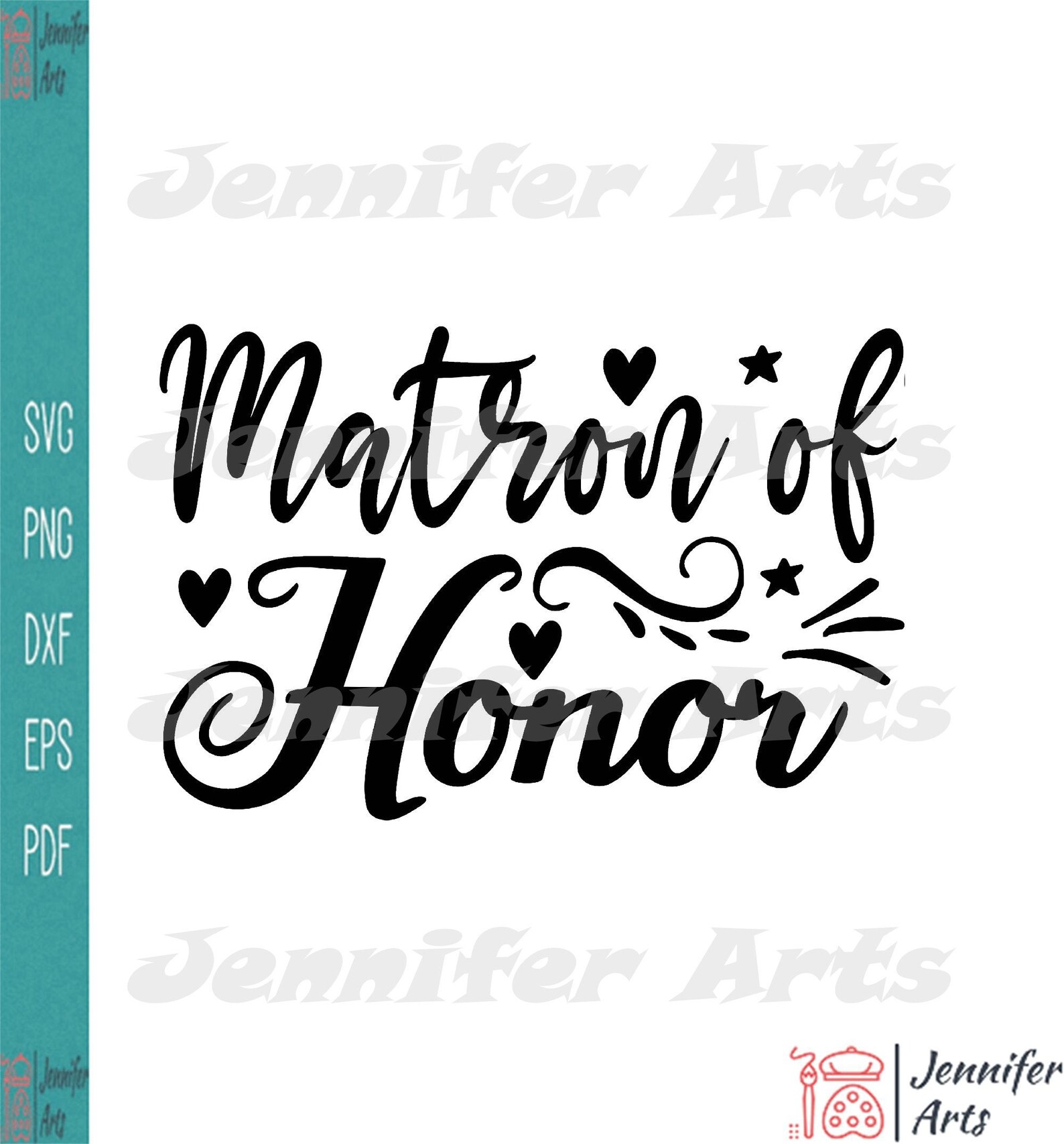 Matron of Honor Silhouette Svg Digital Instant Download for - Etsy