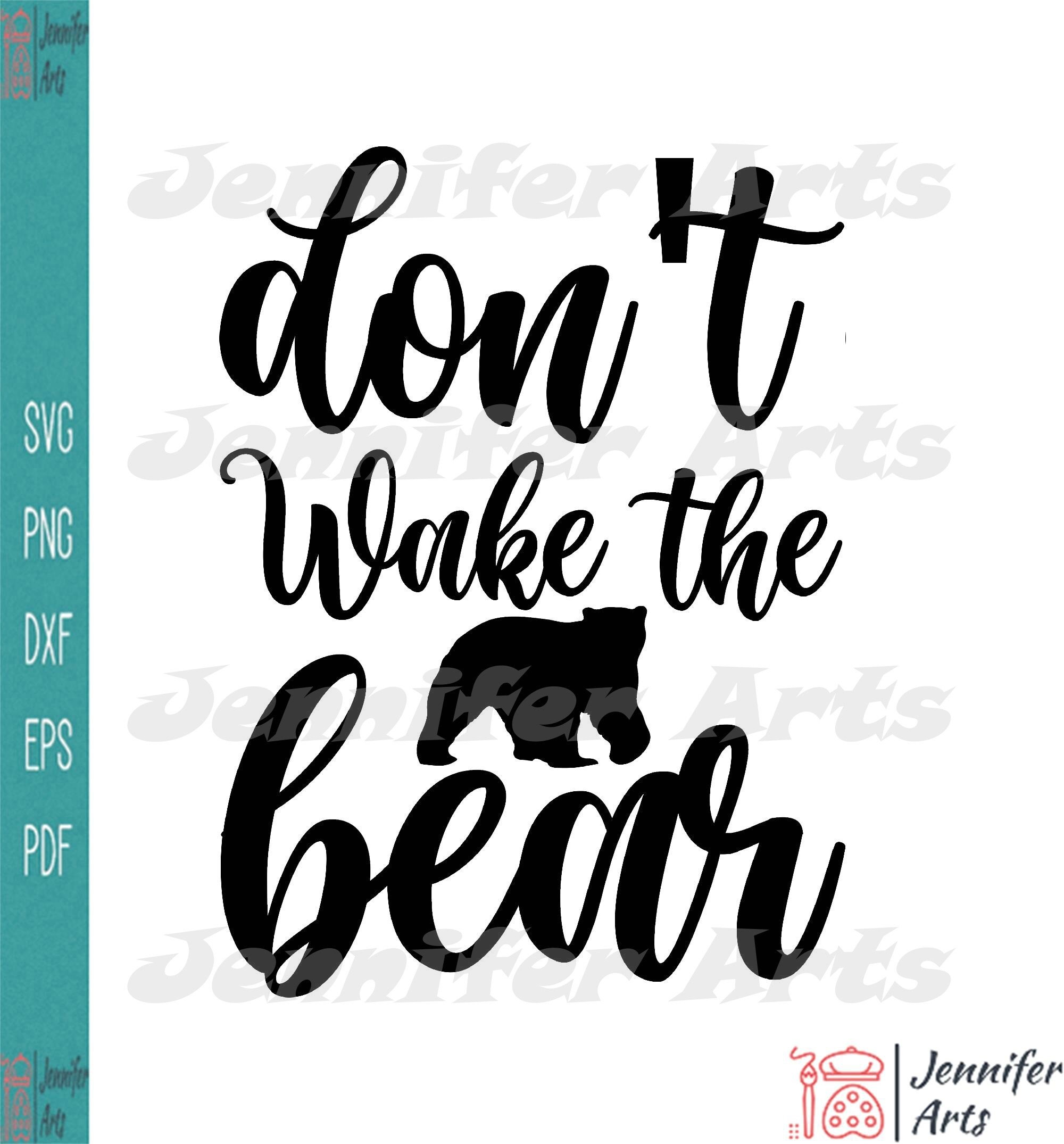 Dont Wake the Bear Silhouette Svg Digital Instant Download - Etsy