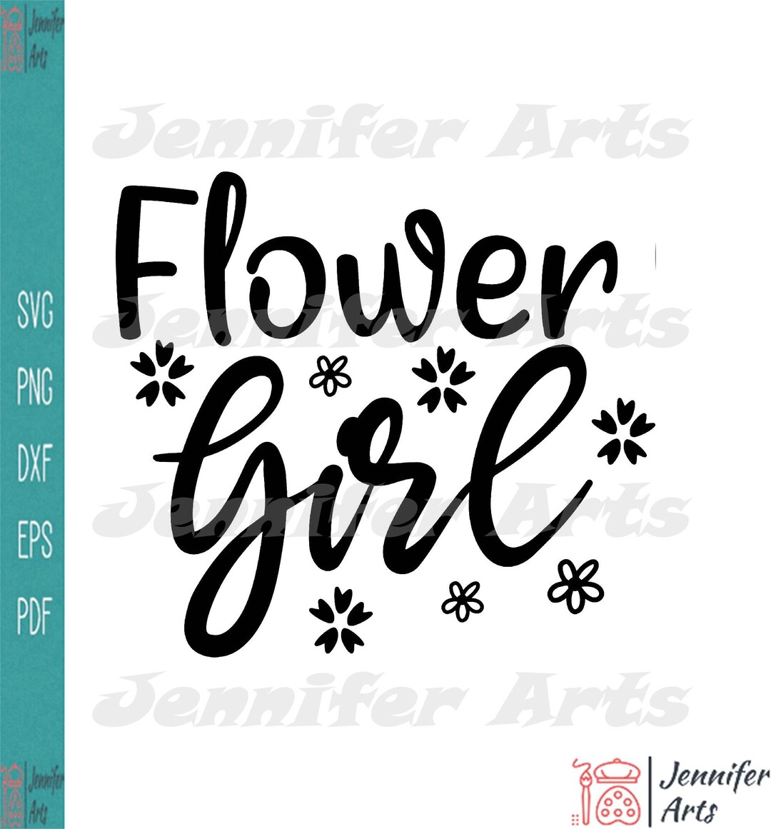 Flower Girl Silhouette Svg | Digital Instant Download for Cricut - Etsy