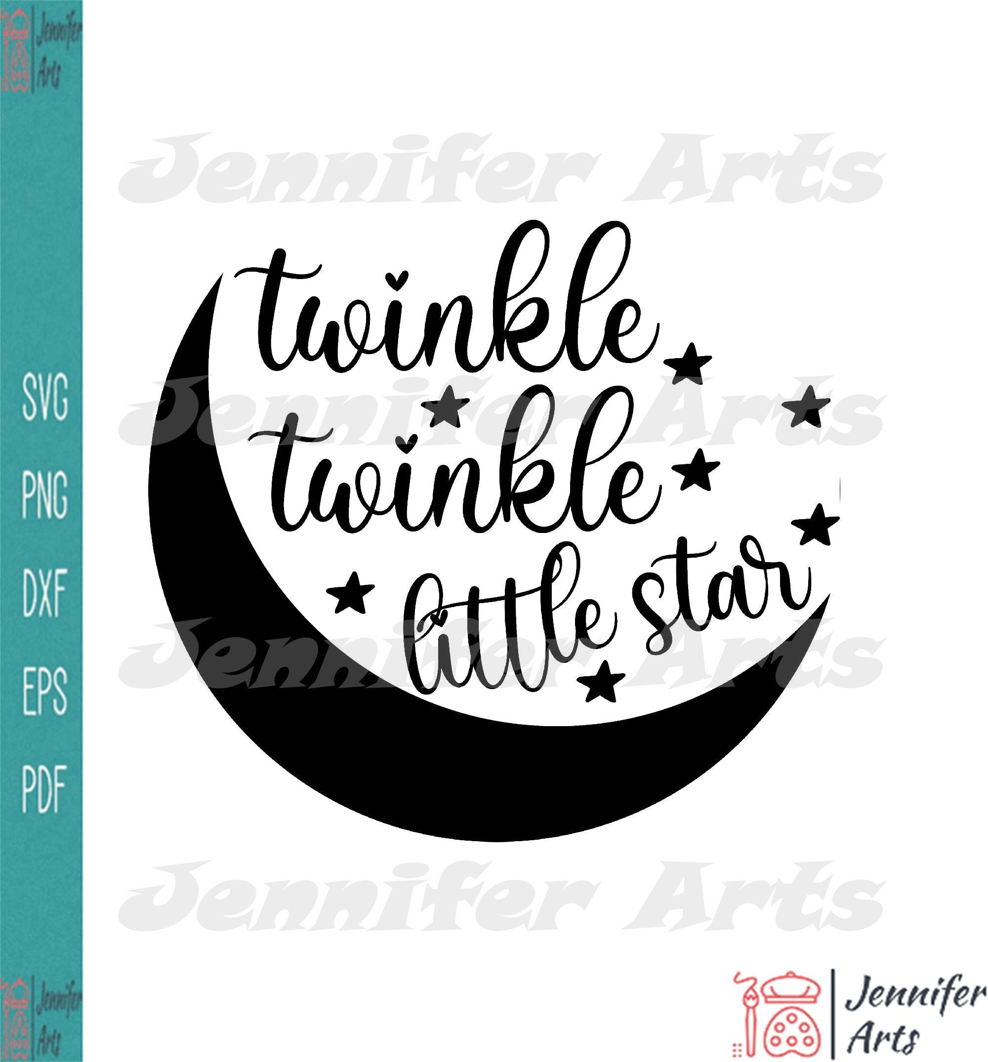 Twinkle Twinkle Little Star Silhouette Svg Digital Instant - Etsy