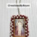 Catholic Saints Beaded Wood Frame - Etsy