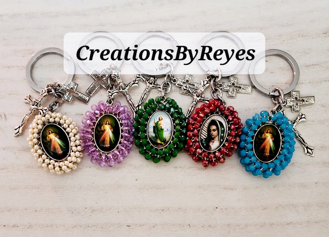 Catholic Beaded Keychains - Etsy