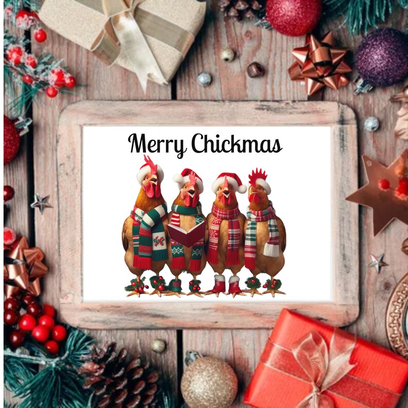 Christmas Chickens PNG File Download, Merry Chickmas PNG, Merry ...