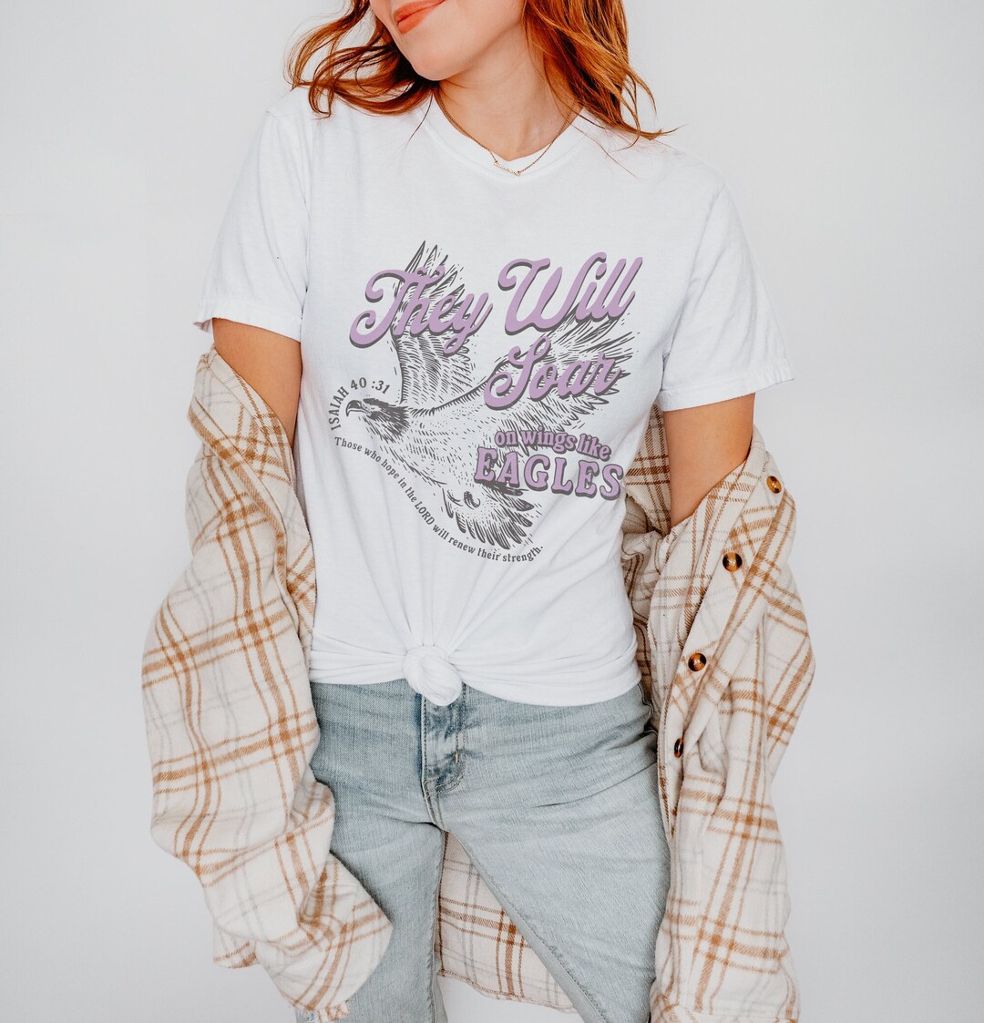 Isaiah 40 Bible Verse Shirt, Christian Comfort Colors Tee, Eagle T ...