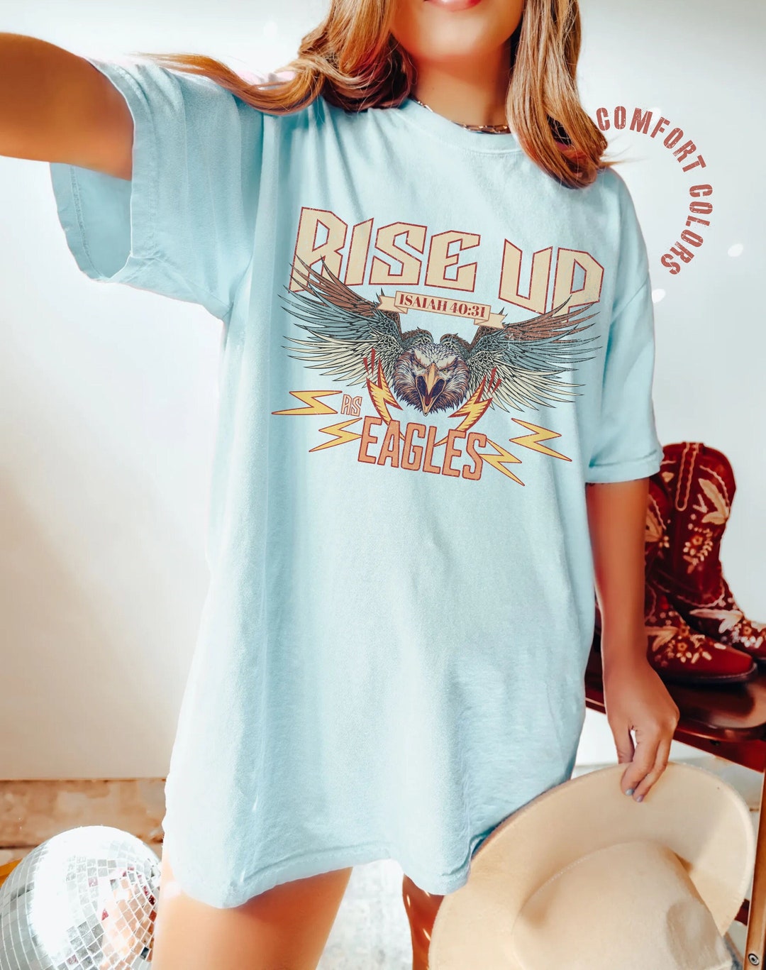 Isaiah 40 Bible Verse Shirt, Christian Comfort Colors Tee, Eagle T ...