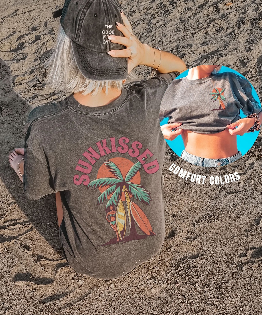 Sunkissed Coconut Girl Aesthetic Shirt, Retro Vacation Comfort Colors ...
