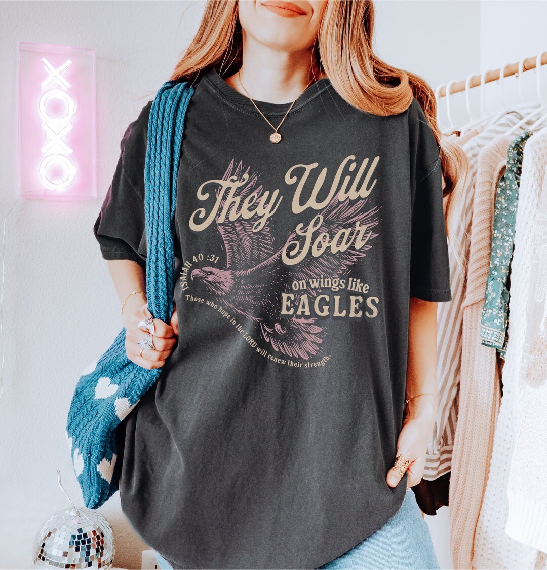 Isaiah 40 Bible Verse Shirt, Christian Comfort Colors Tee, Eagle T ...