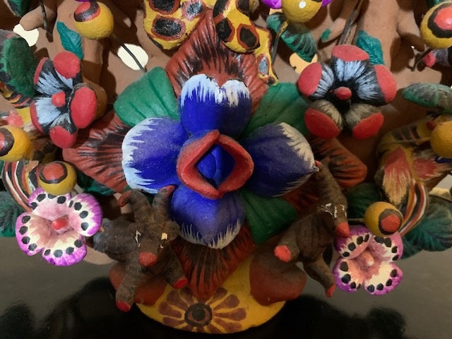 Tree of Life Mexican Folk Art Candelabra Holder About 15 - Etsy