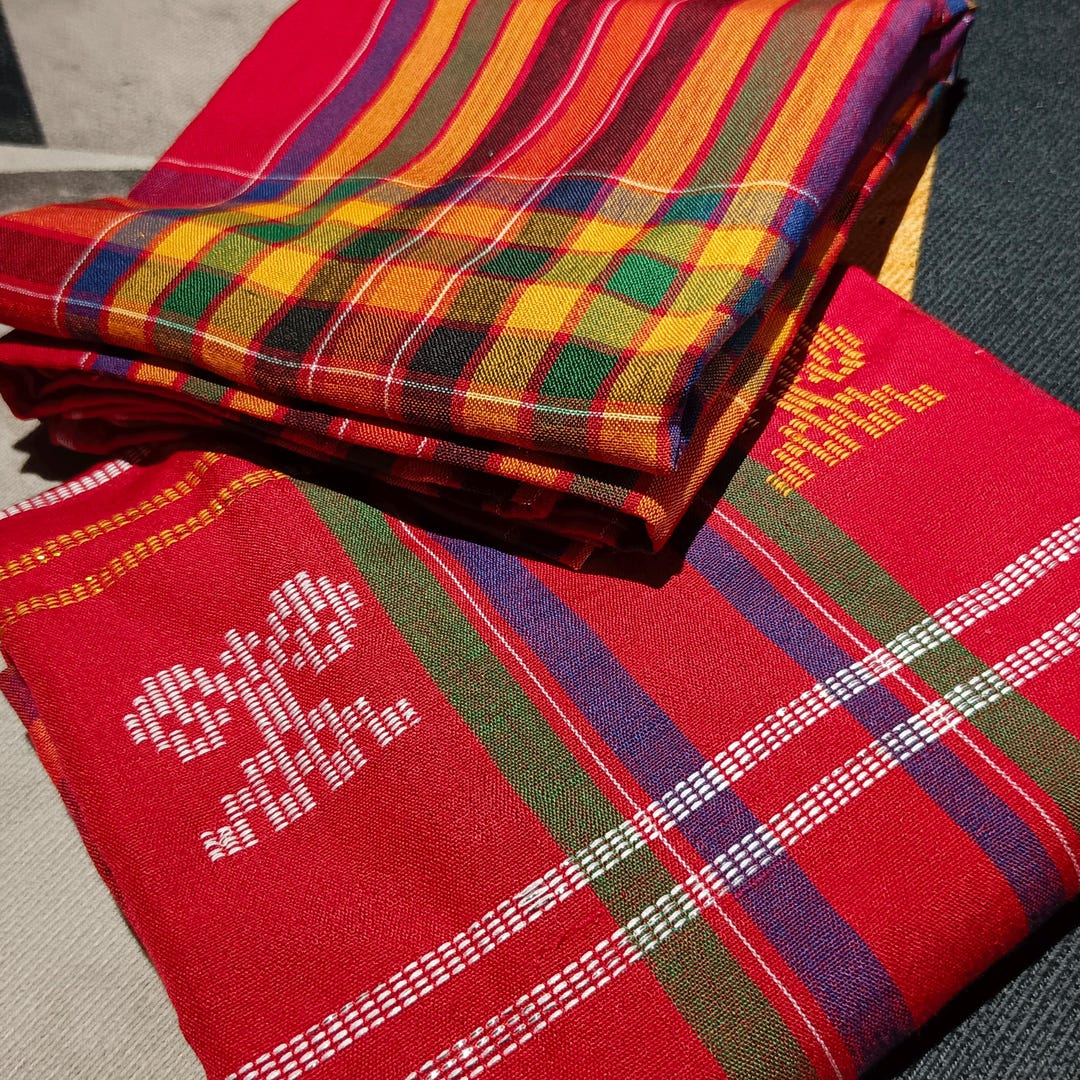 Sinondingan Filipino Handwoven Inaul Malong Red Patadyong Authentic ...