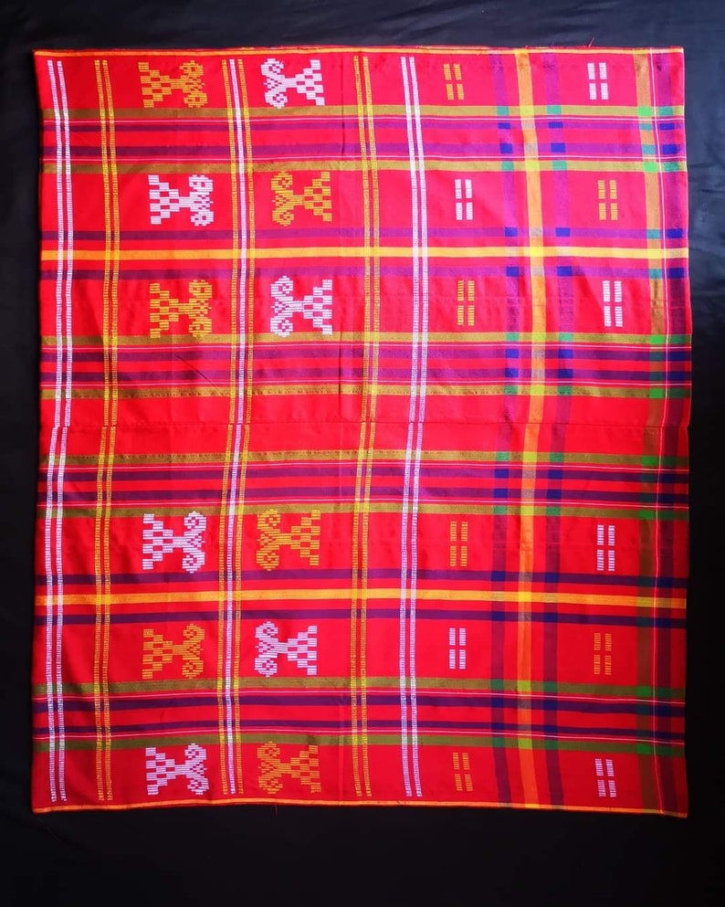 Sinondingan Filipino Handwoven Inaul Malong Red Patadyong Authentic ...