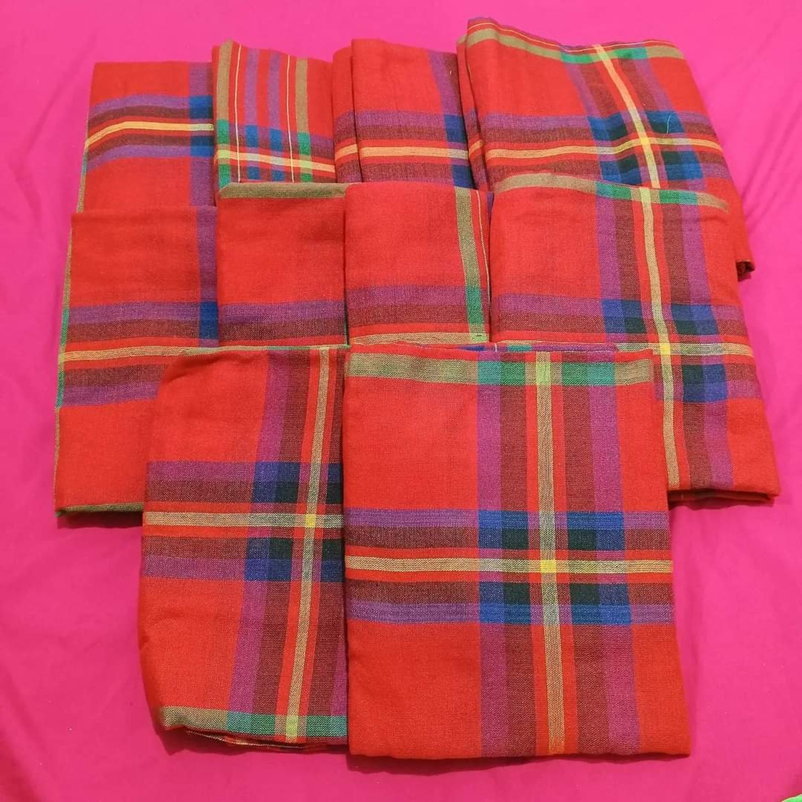 Sinondingan Filipino Handwoven Inaul Malong Red Patadyong Authentic ...