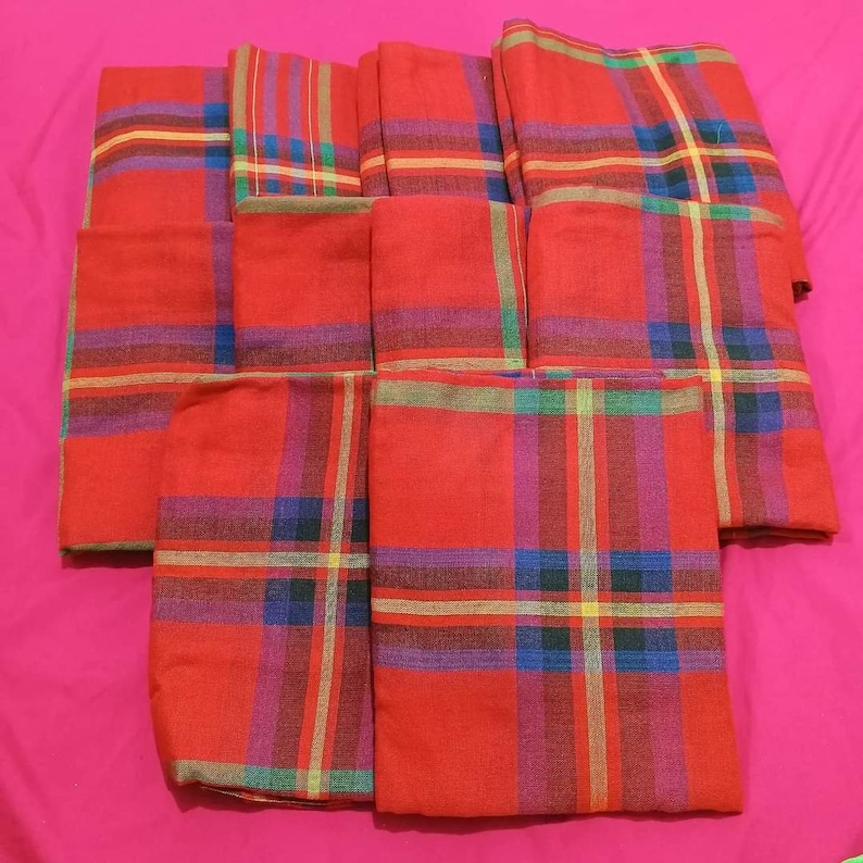 Sinondingan Filipino Handwoven Inaul Malong Red Patadyong Authentic ...
