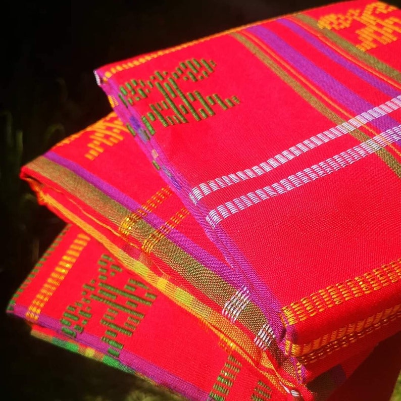 Sinondingan Filipino Handwoven Inaul Malong Red Patadyong Authentic ...