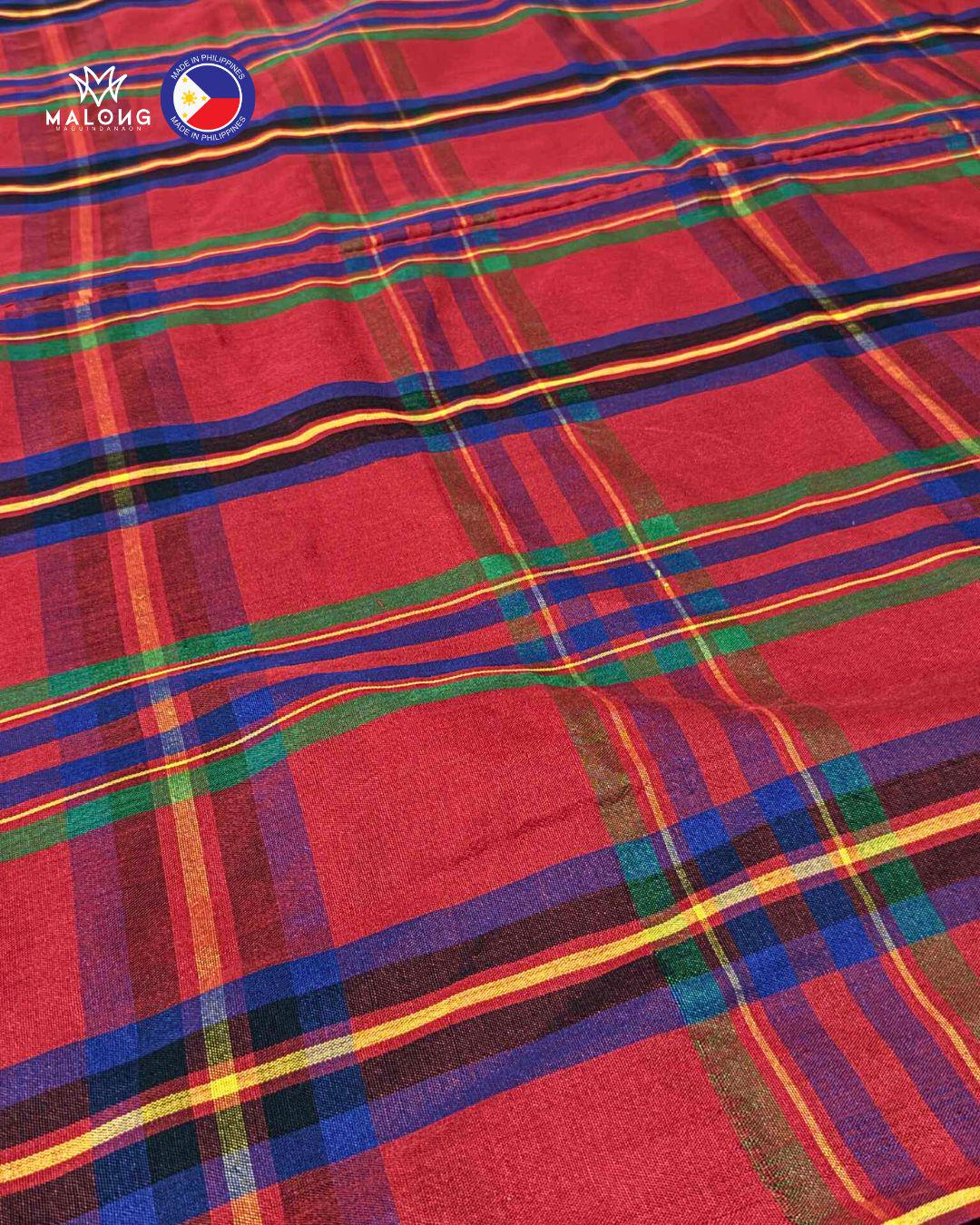 Handwoven Red Patadyong Malong: Philippine Ethnic Fabric Wrap, Home ...