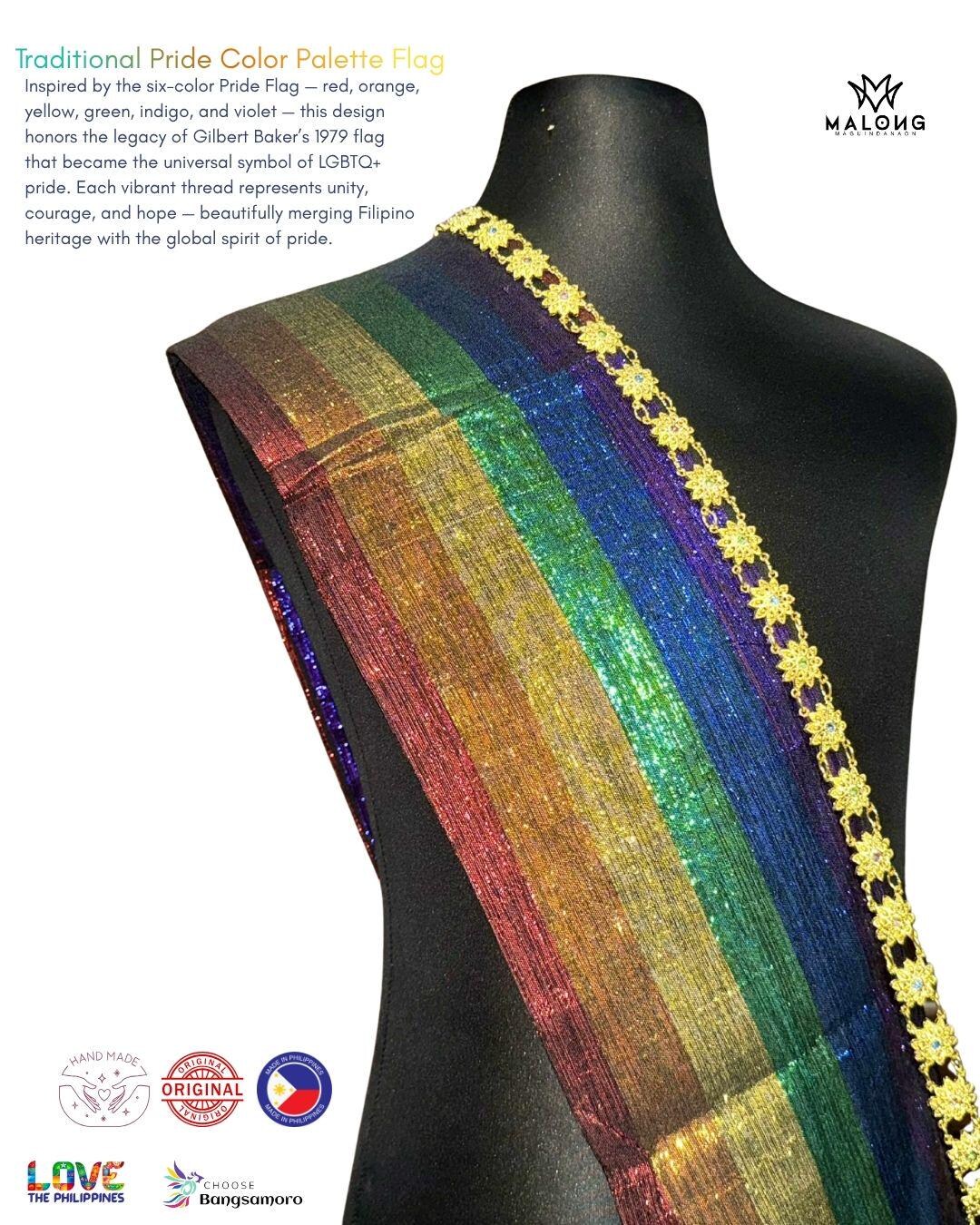 Handwoven Inaul LGBTQ+ Pride Sash: Filipino Clothing Graduation Stole ...