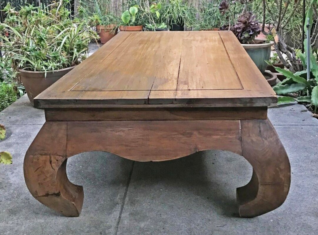 Vintage Teak Table, Bali Indonesian Table, Boho Coffee Table, Rustic ...