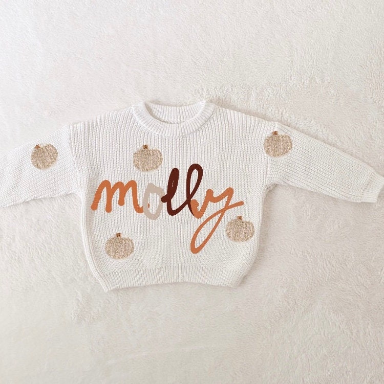 Embroidered Baby and Toddler Sweater Embroidered Sweater for Baby Name ...