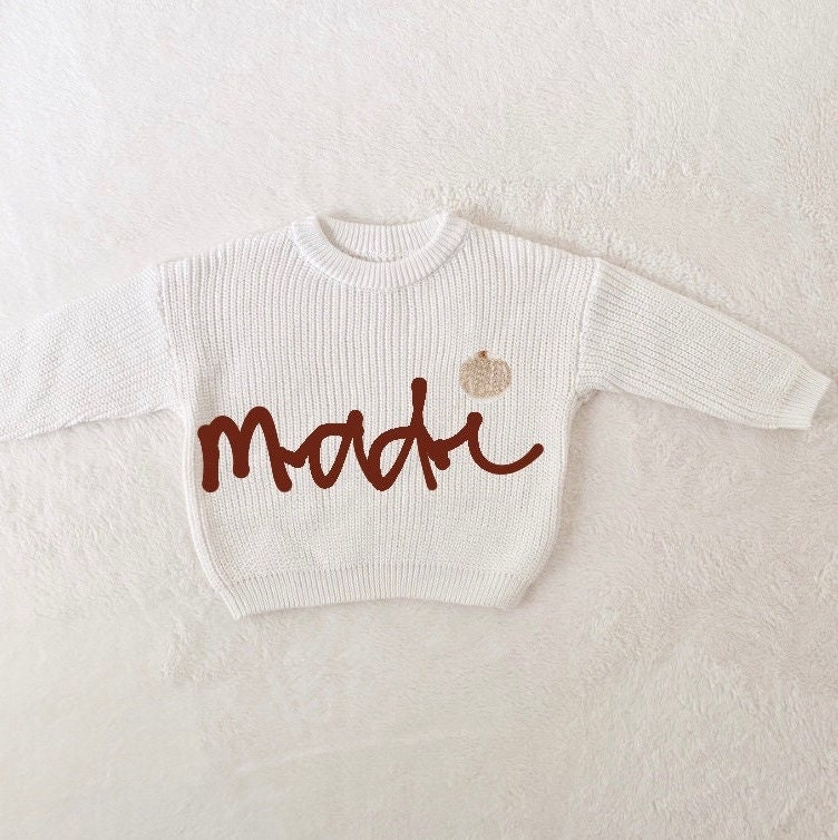 Embroidered Baby and Toddler Sweater Embroidered Sweater for Baby Name ...
