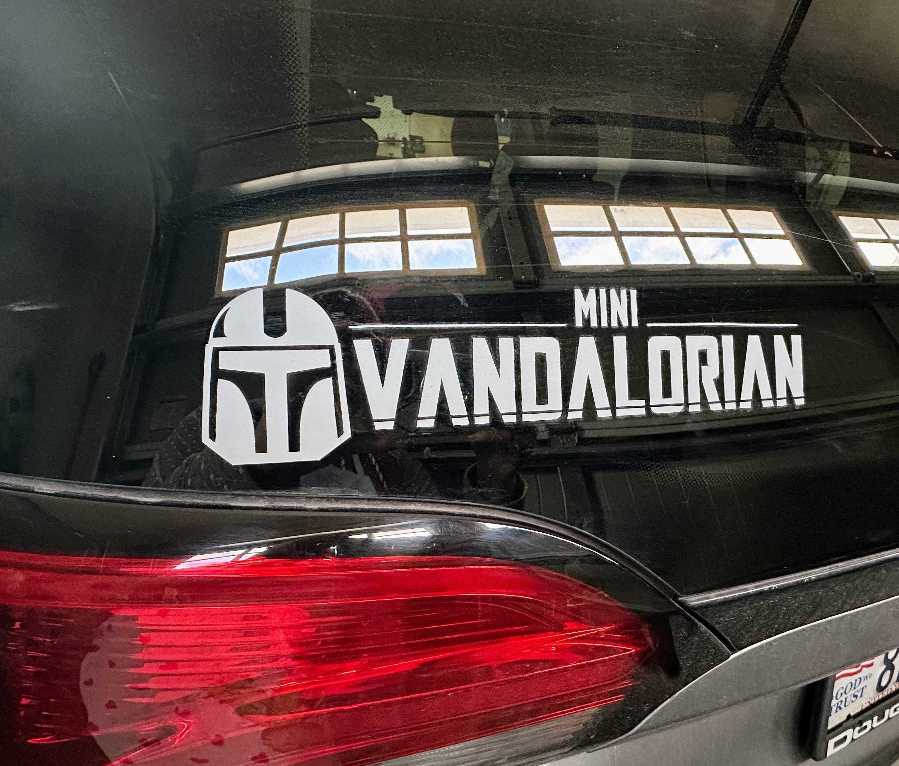 Mini Vandalorian SVG Mandalorian Bumper Sticker SVG Mandalorian Window ...