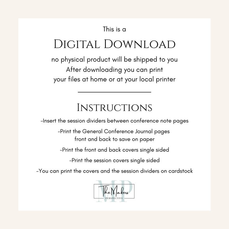 April 2026 General Conference Journal | LDS Printable PDF | Conference ...