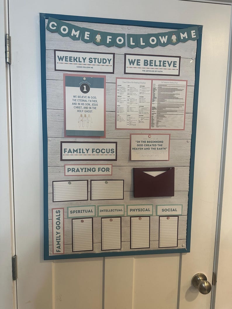 Come Follow Me Family Scripture Study Board | LDS Printable (digital ...