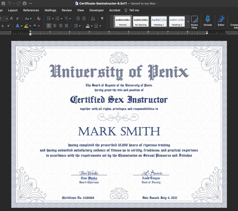 Funny Certificate, Joke, Prank - Etsy