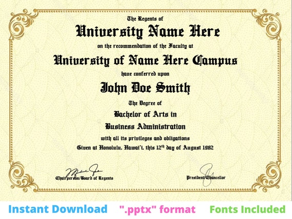 Plantilla De Diploma De Powerpoint