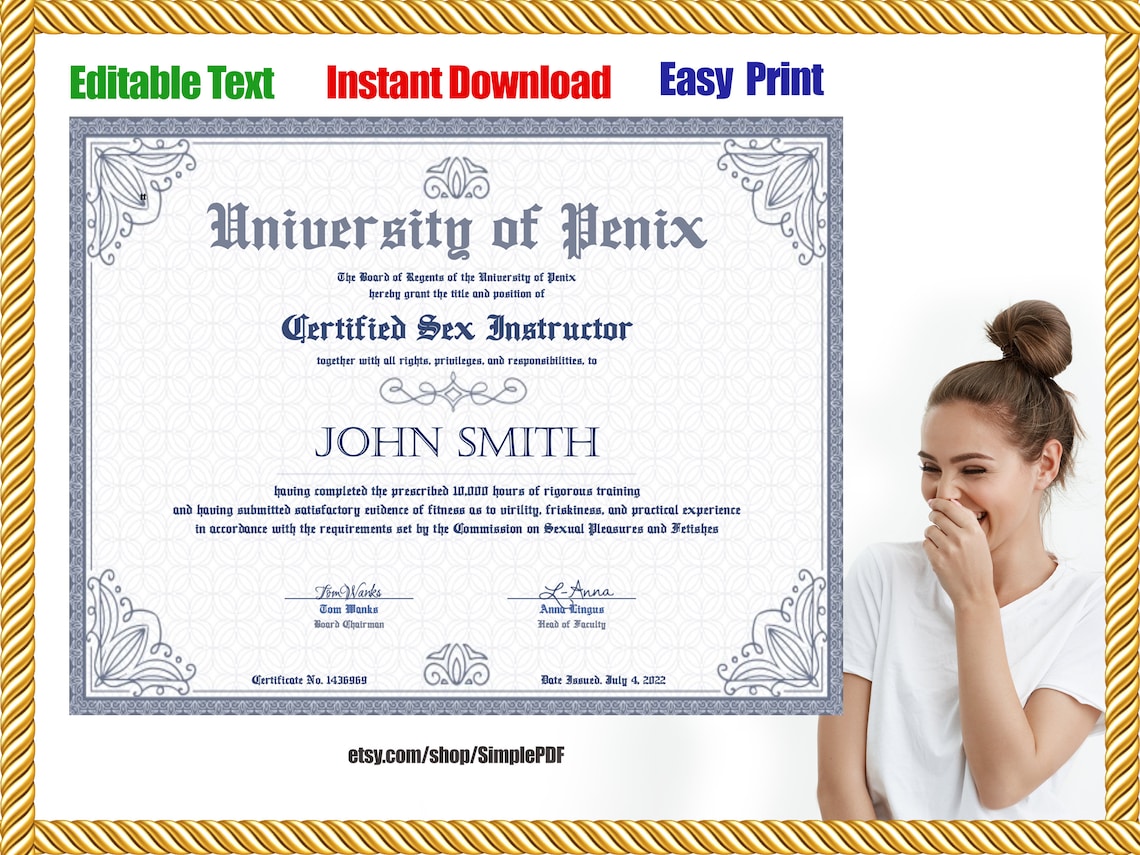 Funny Certificate, Joke, Prank - Etsy