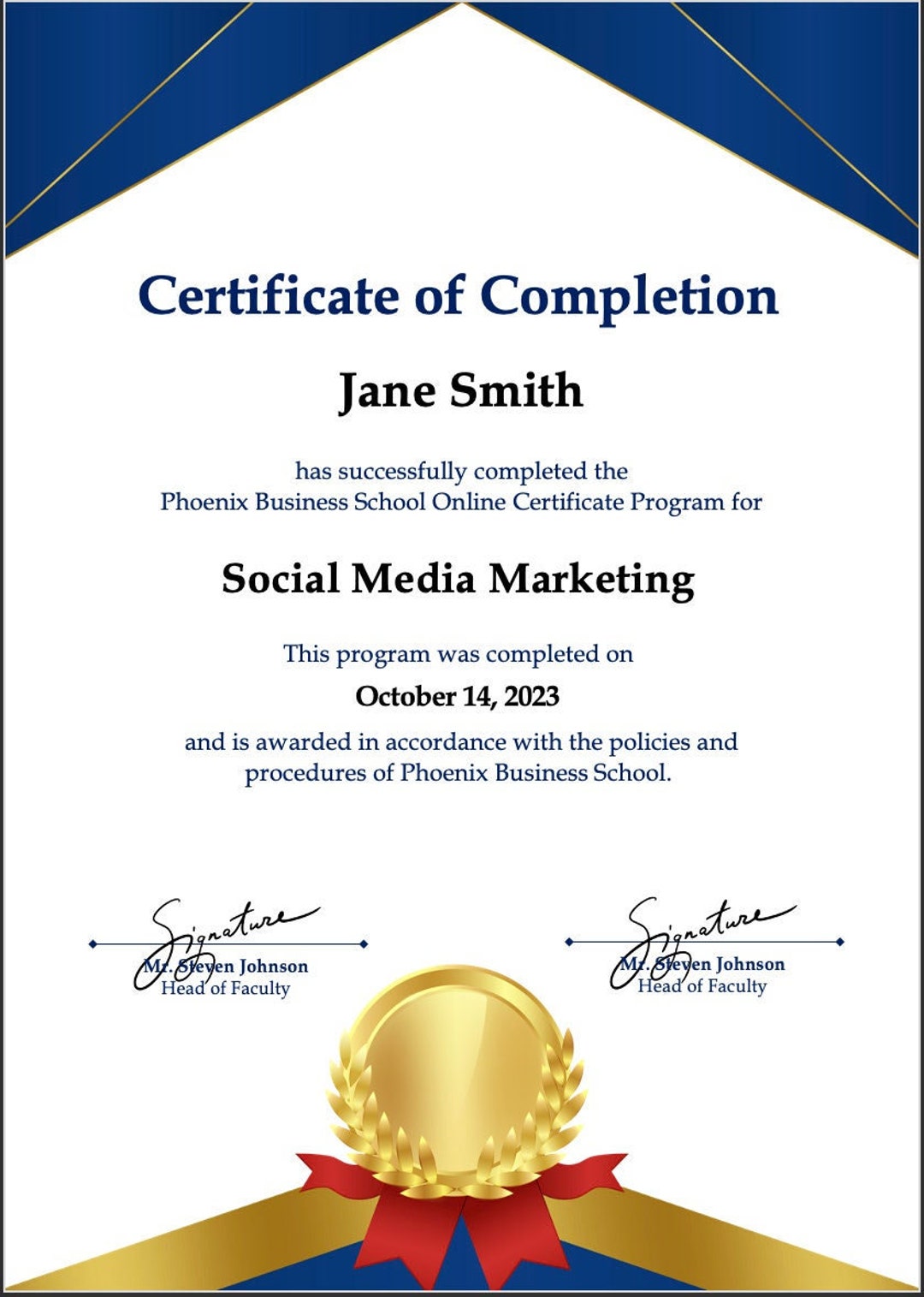 Customizable Certificate of Completion, Diploma in Powerpoint (.pptx ...