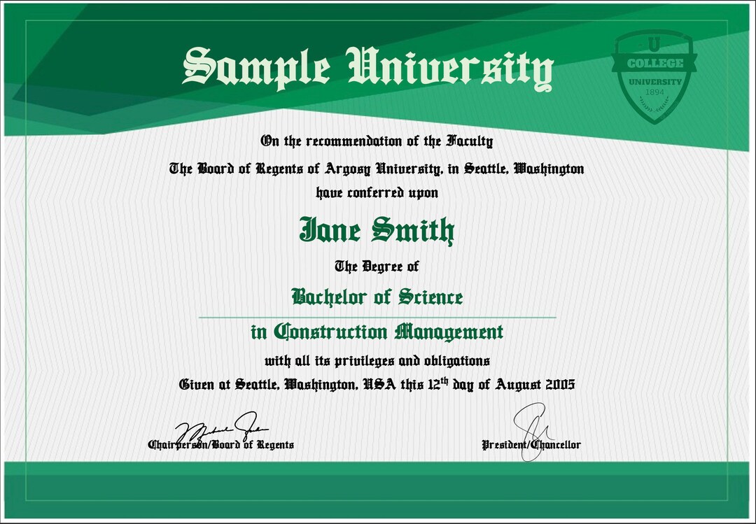 Certificate College, Diploma, University - Etsy