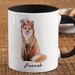 Personalized Fox Mug Fox Cup Fox Coffee Mug Floral Fox - Etsy