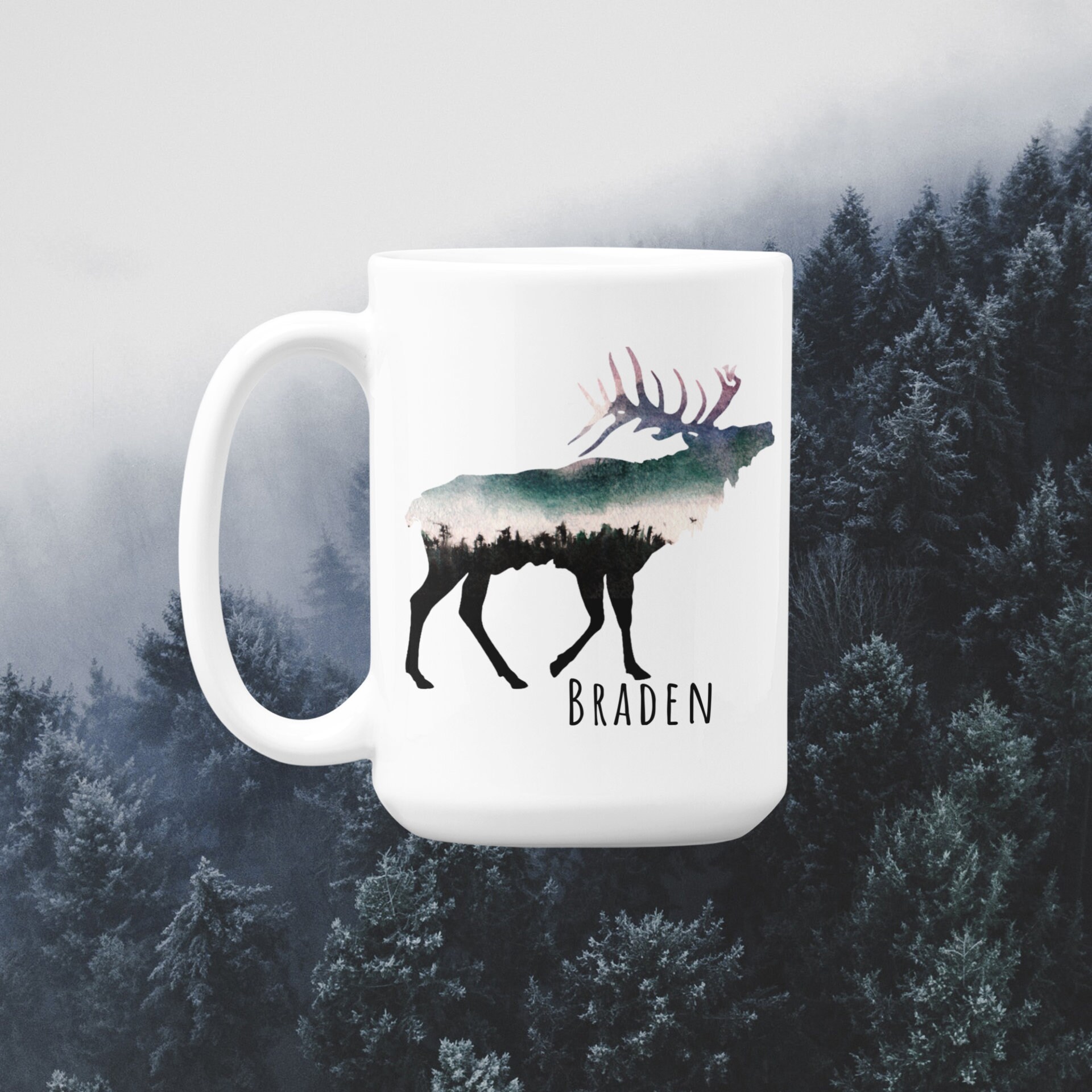 PERSONALIZED Elk Coffee Cup Elk Mug Elk Hunting Hunting - Etsy
