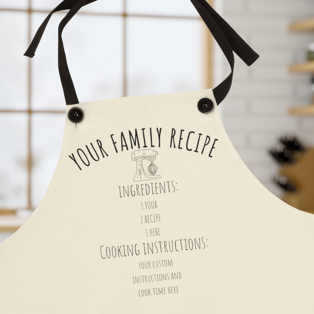 Heirloom Family Recipe Apron | Custom Recipe Apron Gift for Mom ...