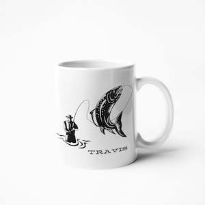 PERSONALIZED Fly Fishing Mug, Fish Mug, Custom Fishing Mug, 11oz and ...