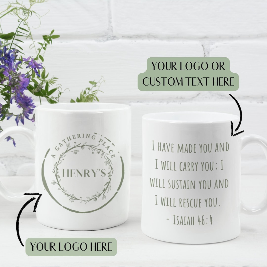 Custom Logo Coffee Mug, Bulk Coffee Mugs, Your Logo Here, Personalized ...