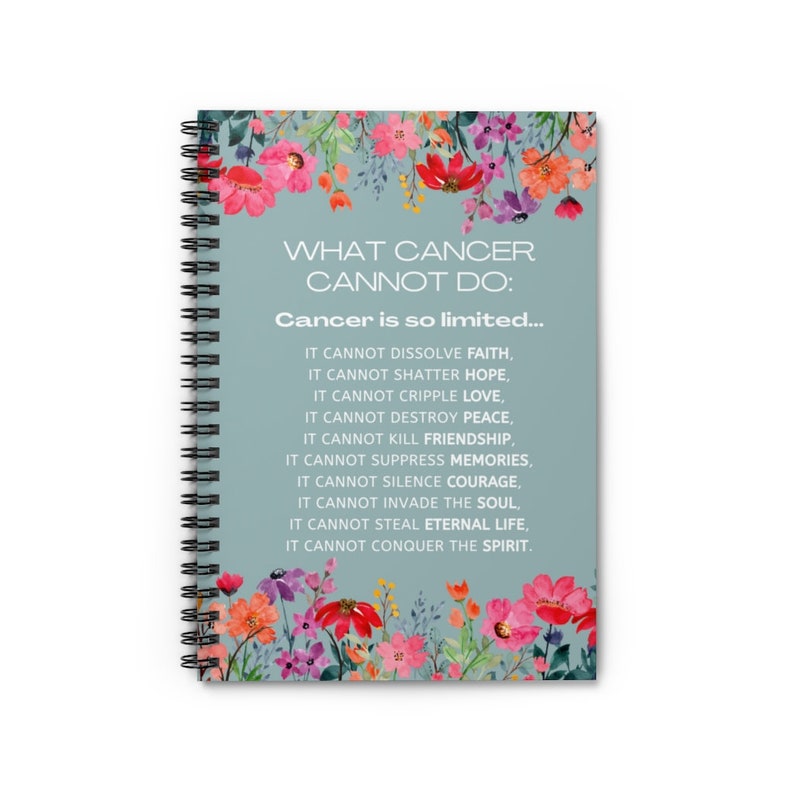 Soft Cover Cancer Notebook Chemo Journal What Cancer Cannot - Etsy