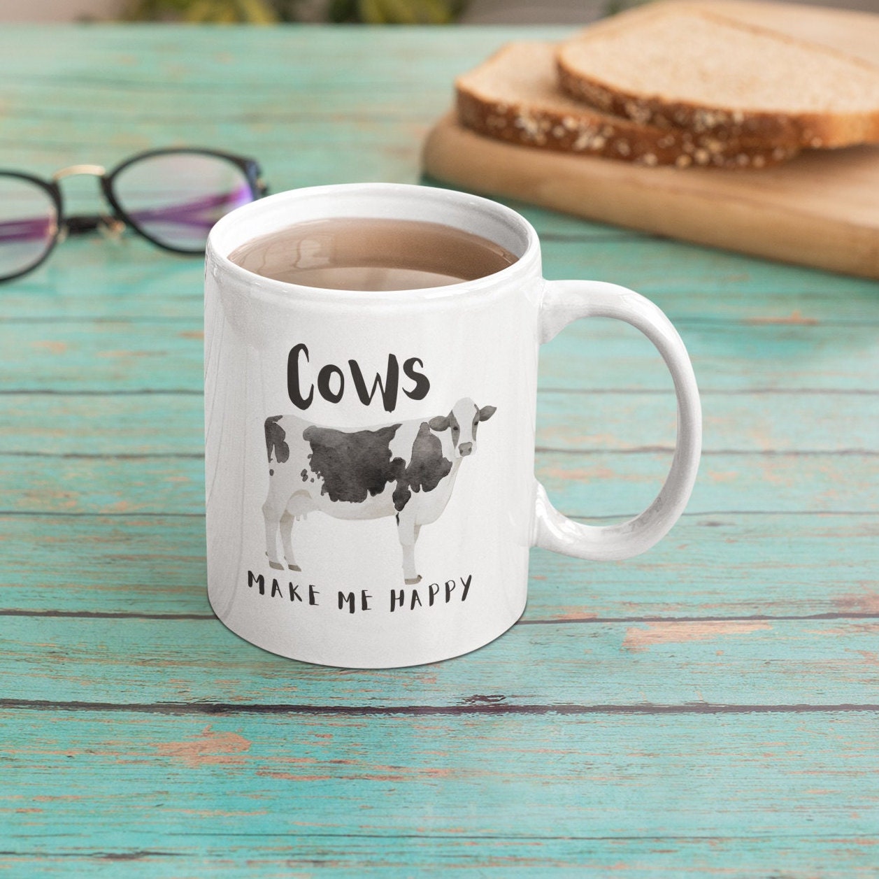 Cow Coffee Mug With Udders Cows Make Me Happy Coffee Mug Cow - Etsy